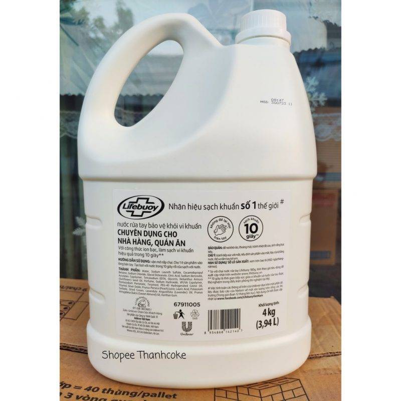 Nước rửa tay Lifebuoy can 4kg - Văn phòng phẩm Sơn Ca
