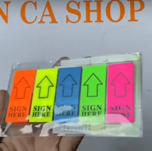 Giấy note Sign Here Pronoti - Văn phòng phẩm Sơn Ca